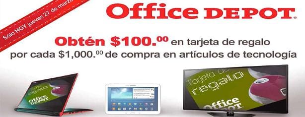 Promoción Office Depot: obtén $100 en la compra de $1000 en tecnología ...