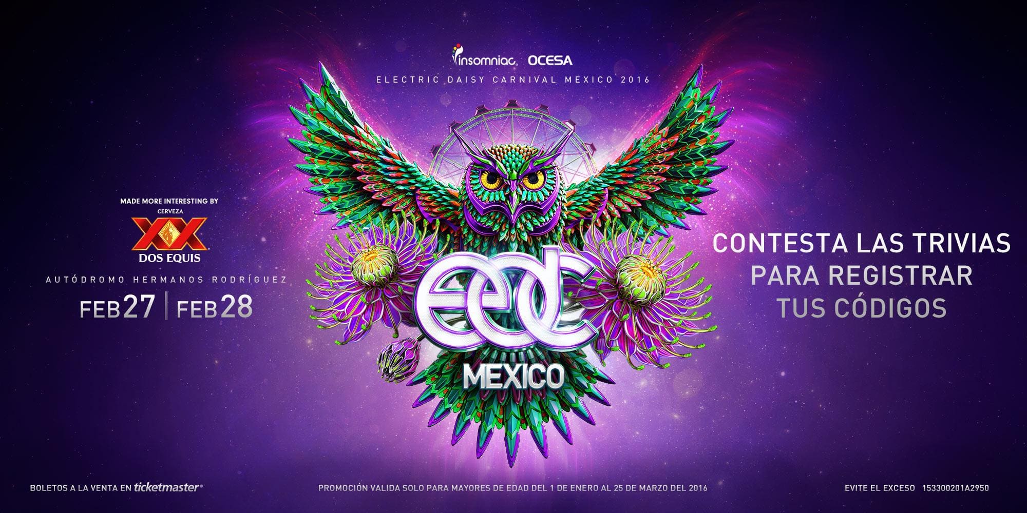 Promoción Cerveza Xx Y Edc Registra Tus Códigos En Xxedc Mx Y Gana Boletos Y Viajes Al Edc
