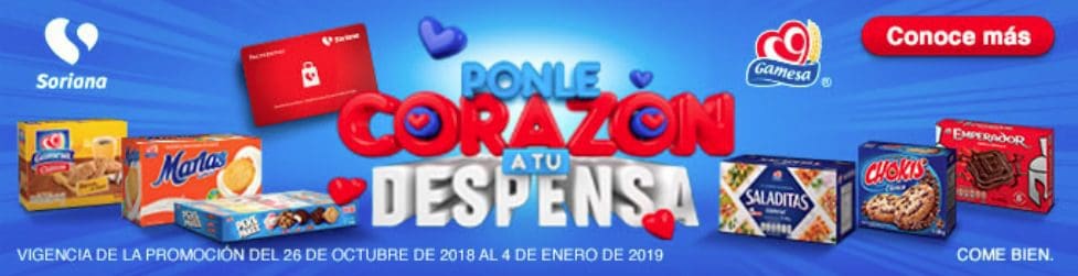 Promoción Soriana Gamesa Corazón A Tu Despensa Gana Monederos De 36 000 Y De 500 Ganapromo