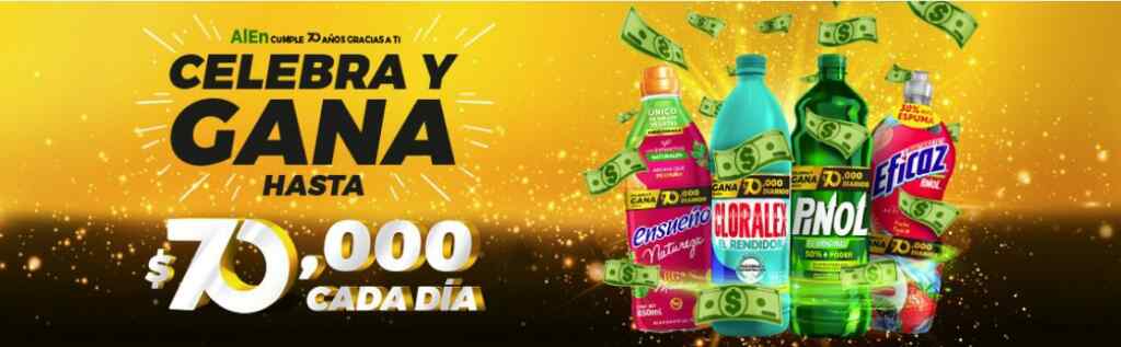 Promoción Alen 70 Años Celebra y Gana hasta $70,000 pesos diarios en ...