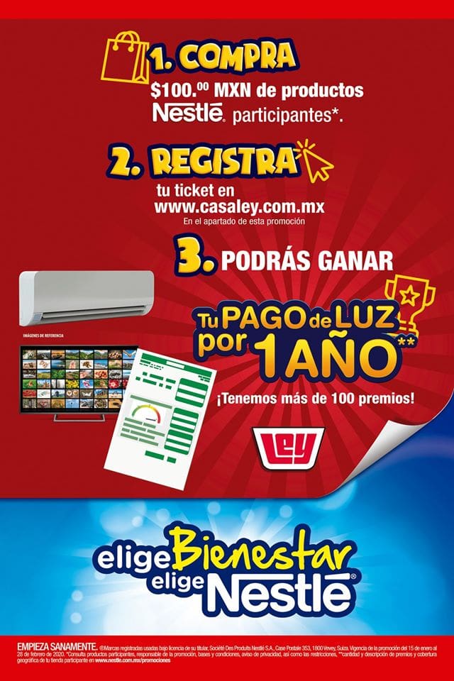 Promoción Nestlé Casa Ley Elige Bienestar Gana Tu Pago De Luz Por 1 Año Ganapromo
