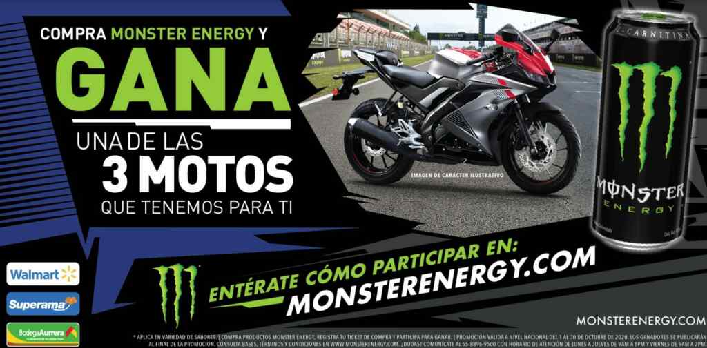 Promo Monster Energy Walmart, Superama y Bodega Aurrerá: Gana una moto ...