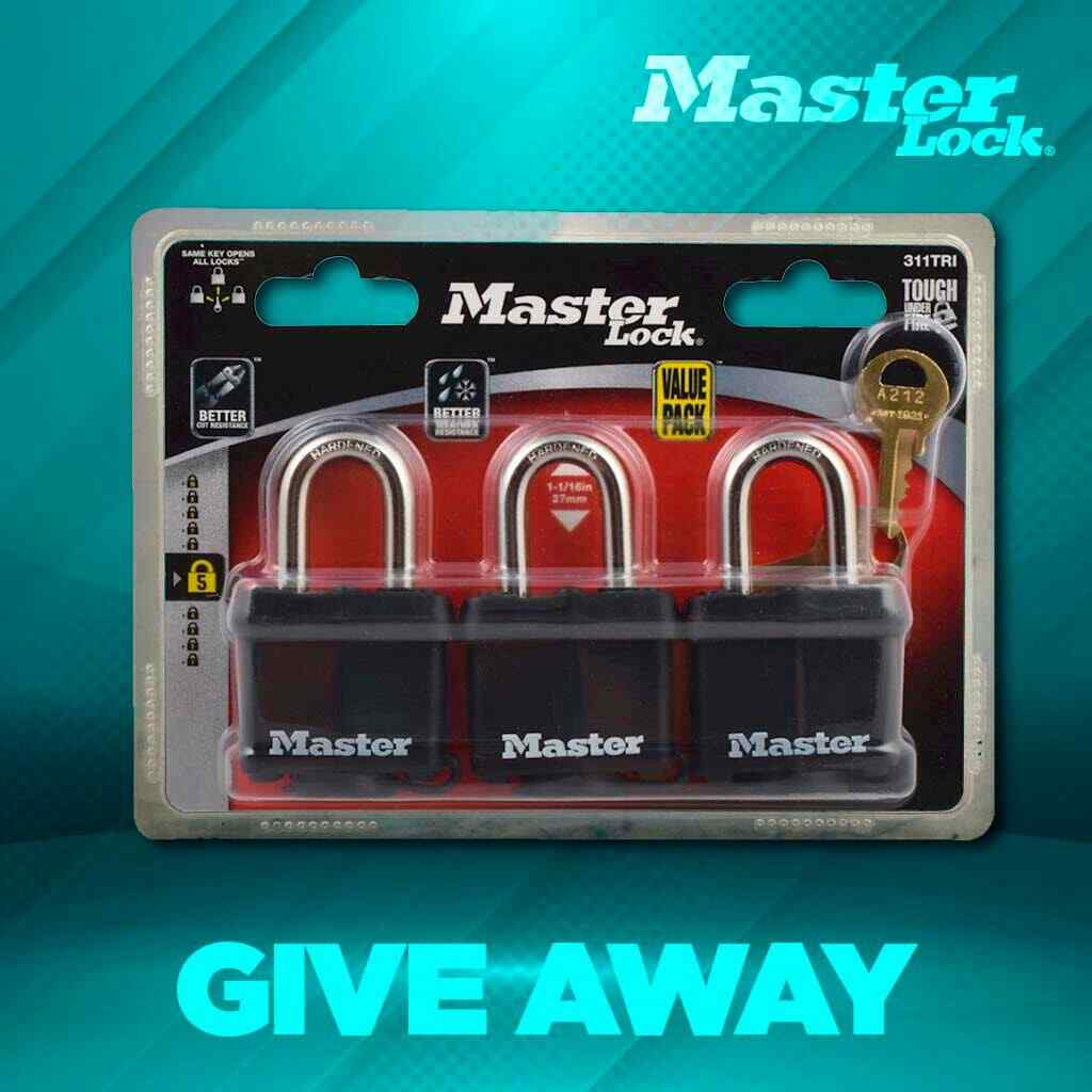 Concurso Master Lock: Gana un set de 3 candados para exterior - Ganapromo