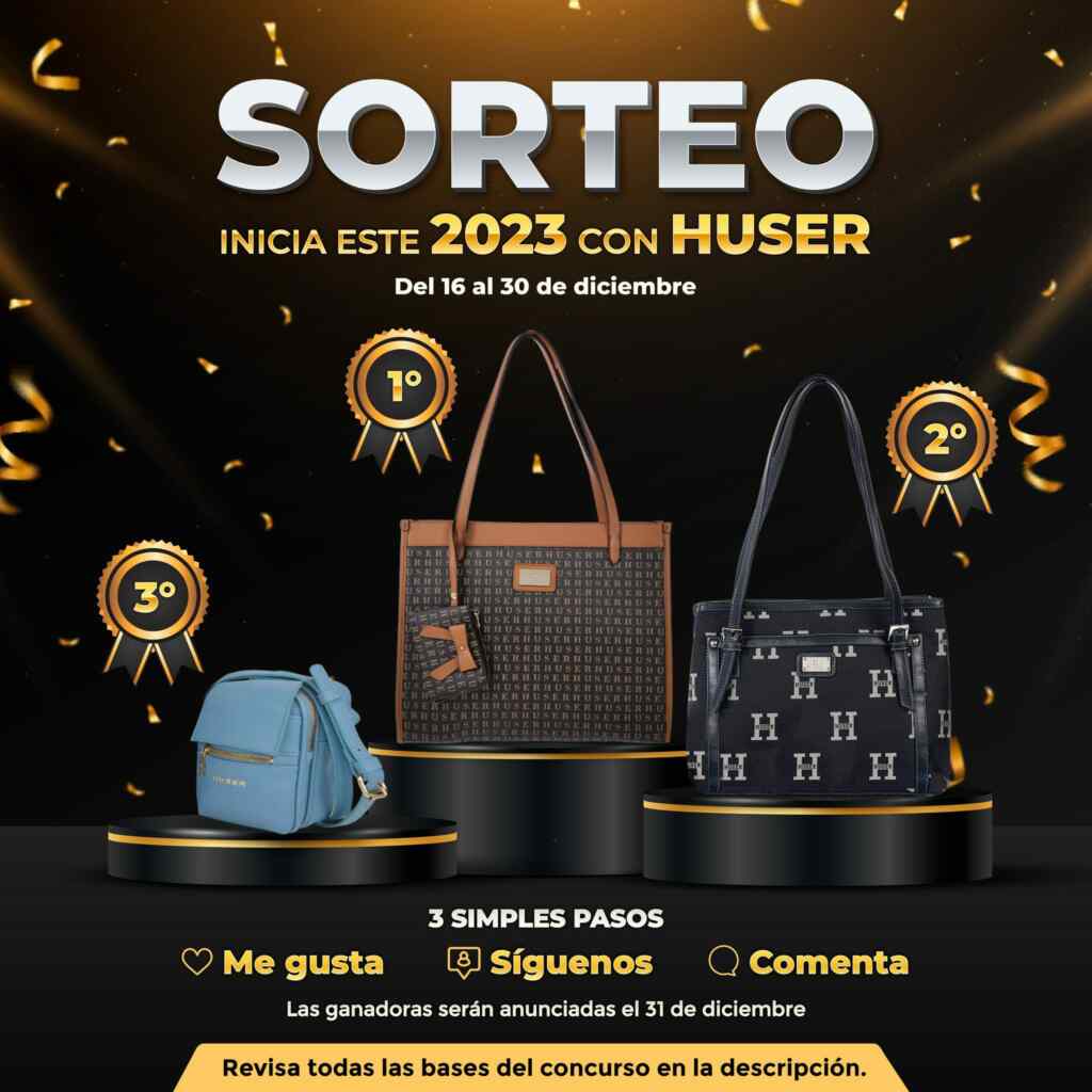 Gana uno de los 3 bolsos en el Sorteo de Año Nuevo 2023 de Huser México ...