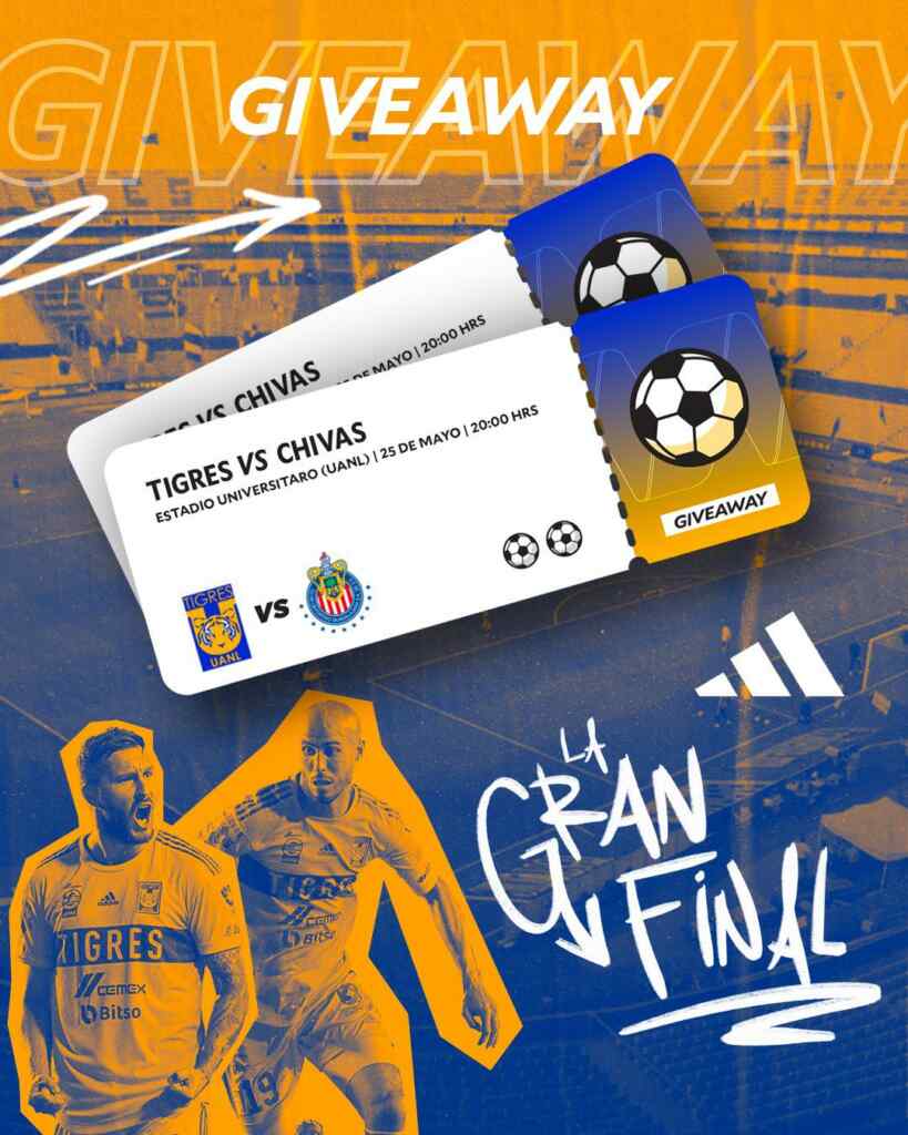Gana boletos gratis para la final de ida de Liga MX Tigres vs. Chivas en el giveaway Innovasport ...