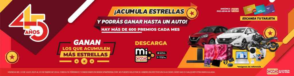 Promoción Oxxo Aniversario 45 Años: Gana autos, motos, celulares y más ...