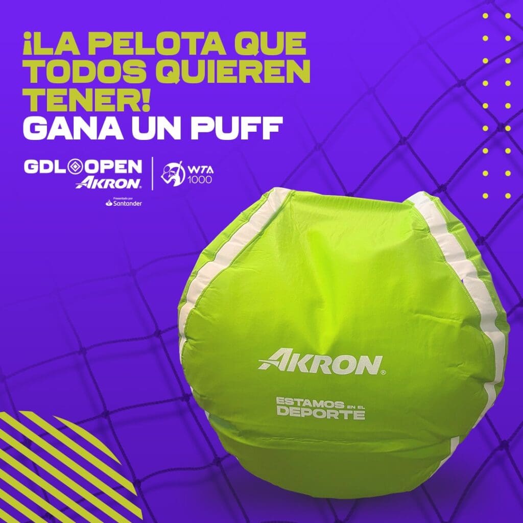 Giveaway Akron: Gana un puff del GDL Open Akron - Ganapromo