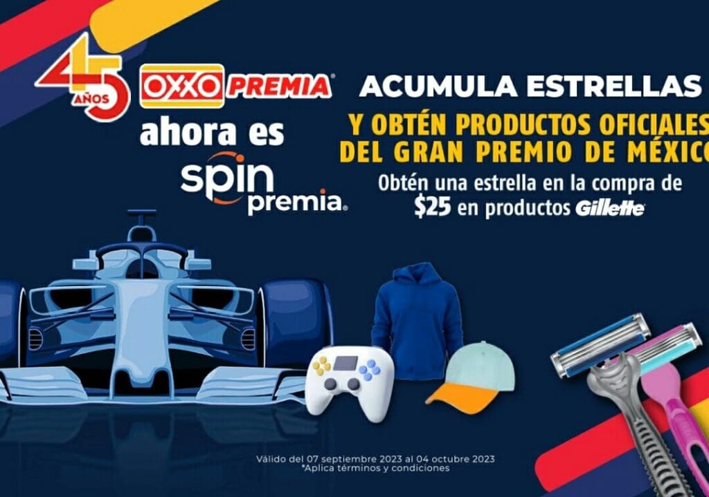 Promo Oxxo Spin Premia y Gillette: Gana uno de los 150 premios de la ...