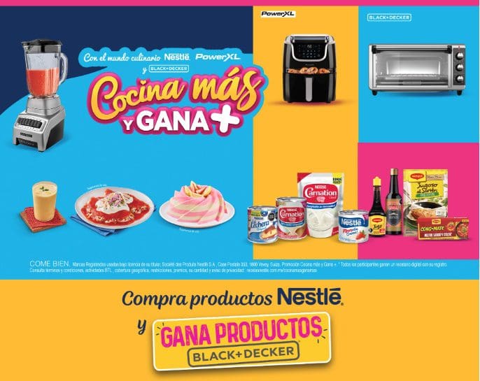 Promoción Recetas Nestlé Cocina Más Y Gana Más Participa Y Gana Electrodomésticos Black Decker