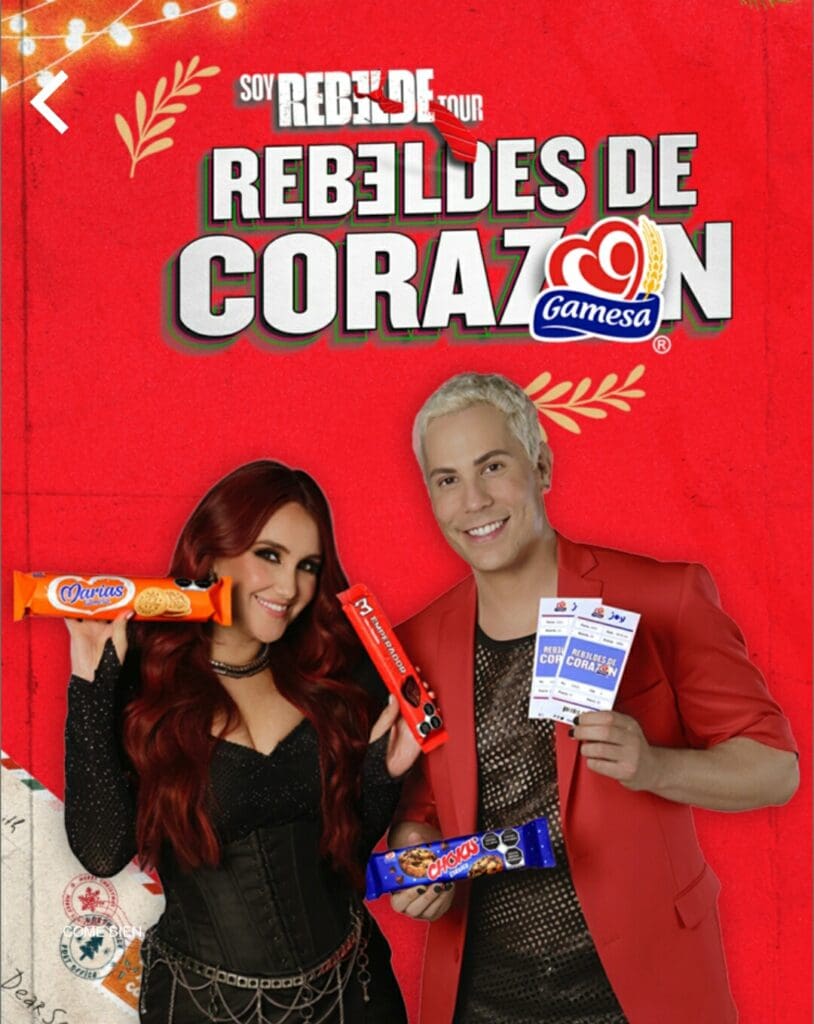 Promo Gamesa y Joy App Rebeldes de Corazón: Gana boletos gratis para Soy Rebelde Tour 2023 ...