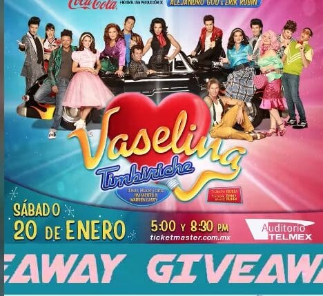 Gana boletos para el show de Vaselina en el giveaway de Auditorio ...