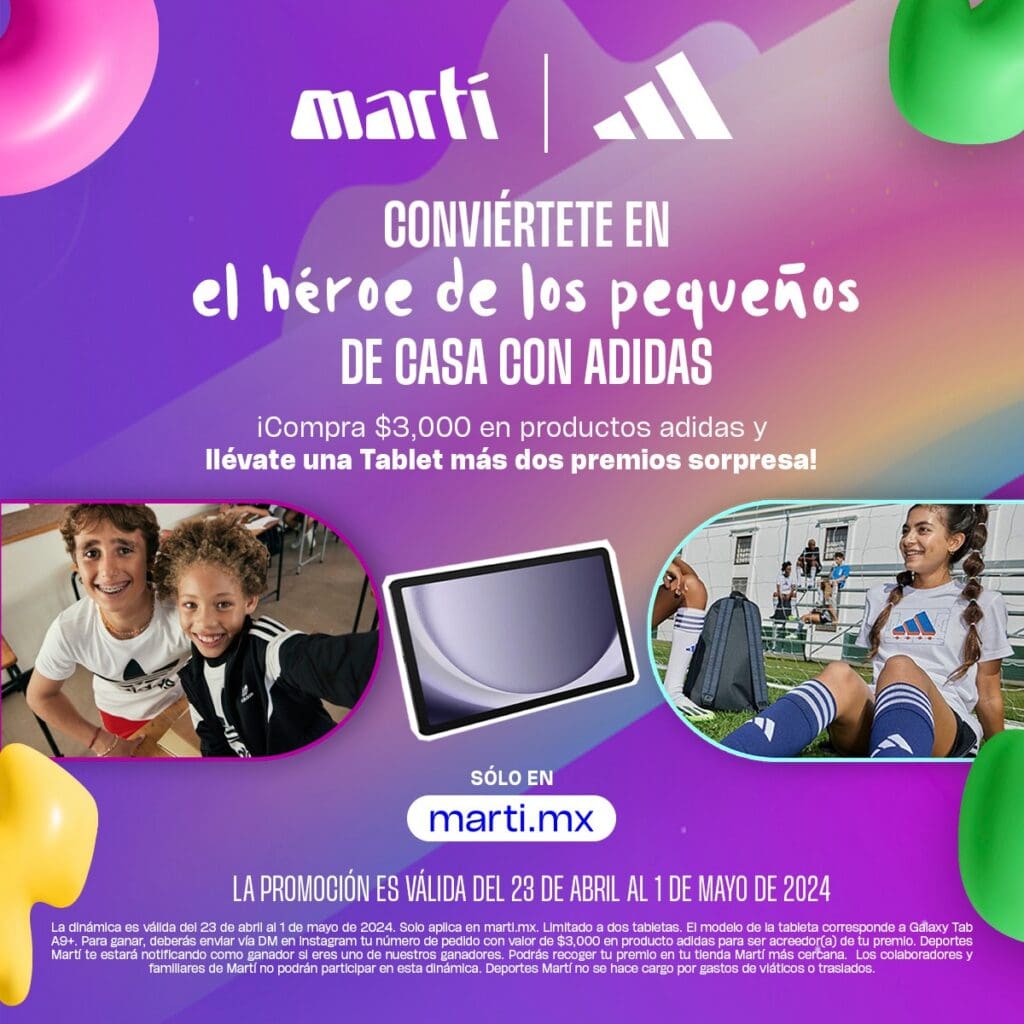 Concurso Martí y Adidas Día del Niño: Gana tablet y premios sorpresa ...