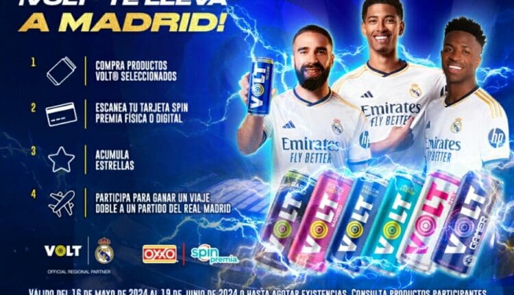 Promoción Volt Oxxo Spin Premia: Gana viaje a un partido del Real Madrid - Ganapromo