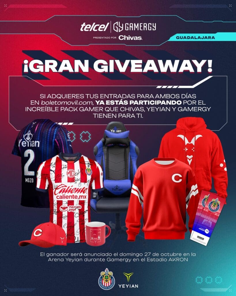 Gana un super pack de las Chivas cortesía del Gamergy 2024 - Ganapromo