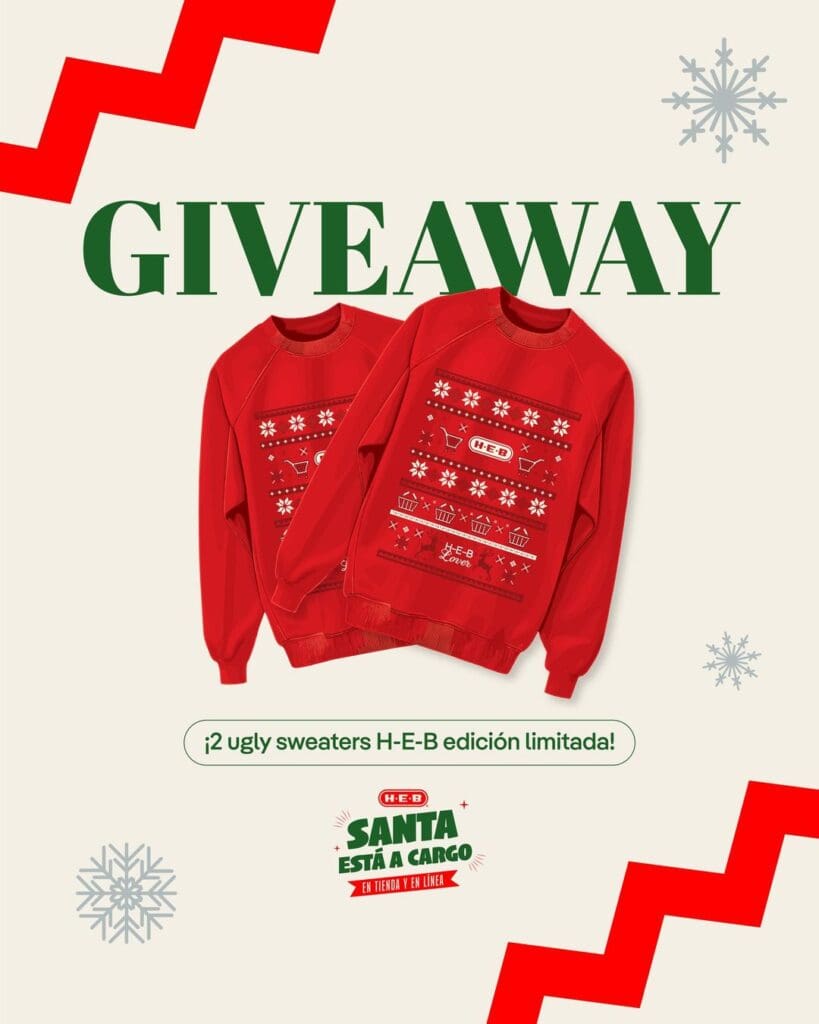 Giveaway Navideño H-E-B: Gana 1 de 2 ugly sweaters edición limitada ...