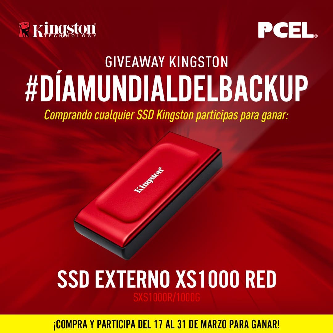 Giveaway PCEL D a Mundial Del Backup Gana Un SSD Externo XS1000 RED Giveaway PCEL D a Mundial Del Backup Gana Un SSD Externo XS1000 RED