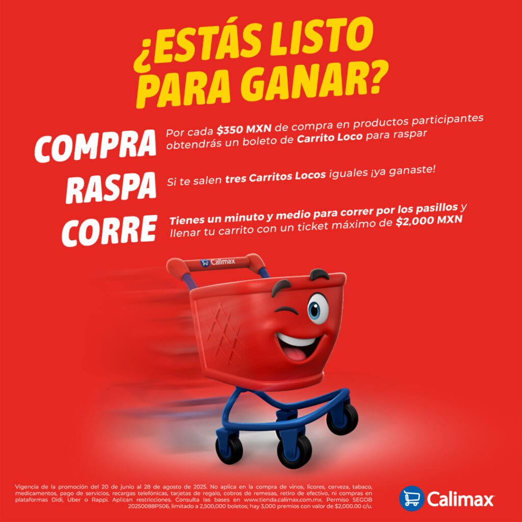 Promoción Calimax Carrito Loco 2025: Gana 1:30 minutos para llenar tu ...