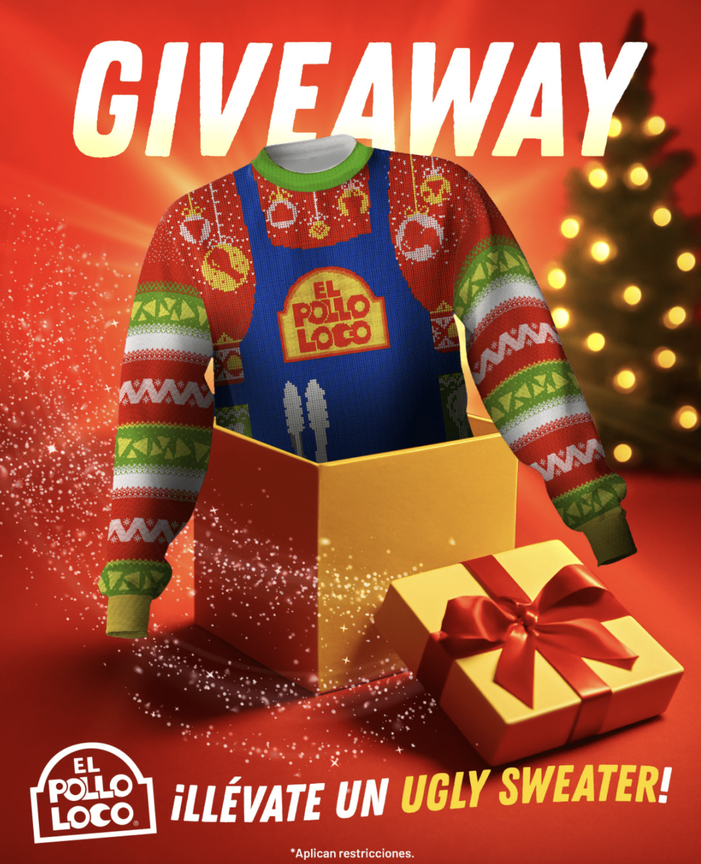 Giveaway El Pollo Loco: gana 1 de 5 Ugly Sweaters Navideños Edición ...